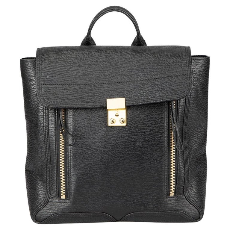 3.1 Phillip Lim Women's Black Leather Flap Backpack For Sale at 1stDibs