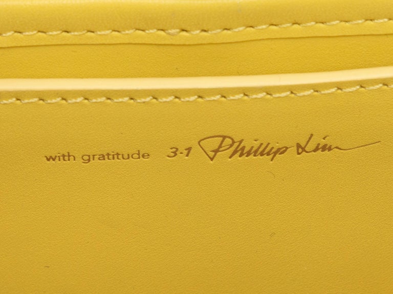 3.1 Phillip Lim Yellow Embossed Leather Crossbody Bag For Sale at 1stDibs