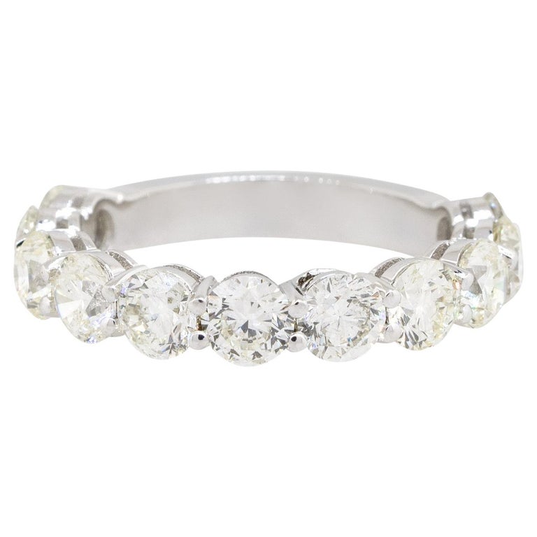 3.10 Carat Round Brilliant Three Quarter Diamond Band 14 Karat In Stock ...