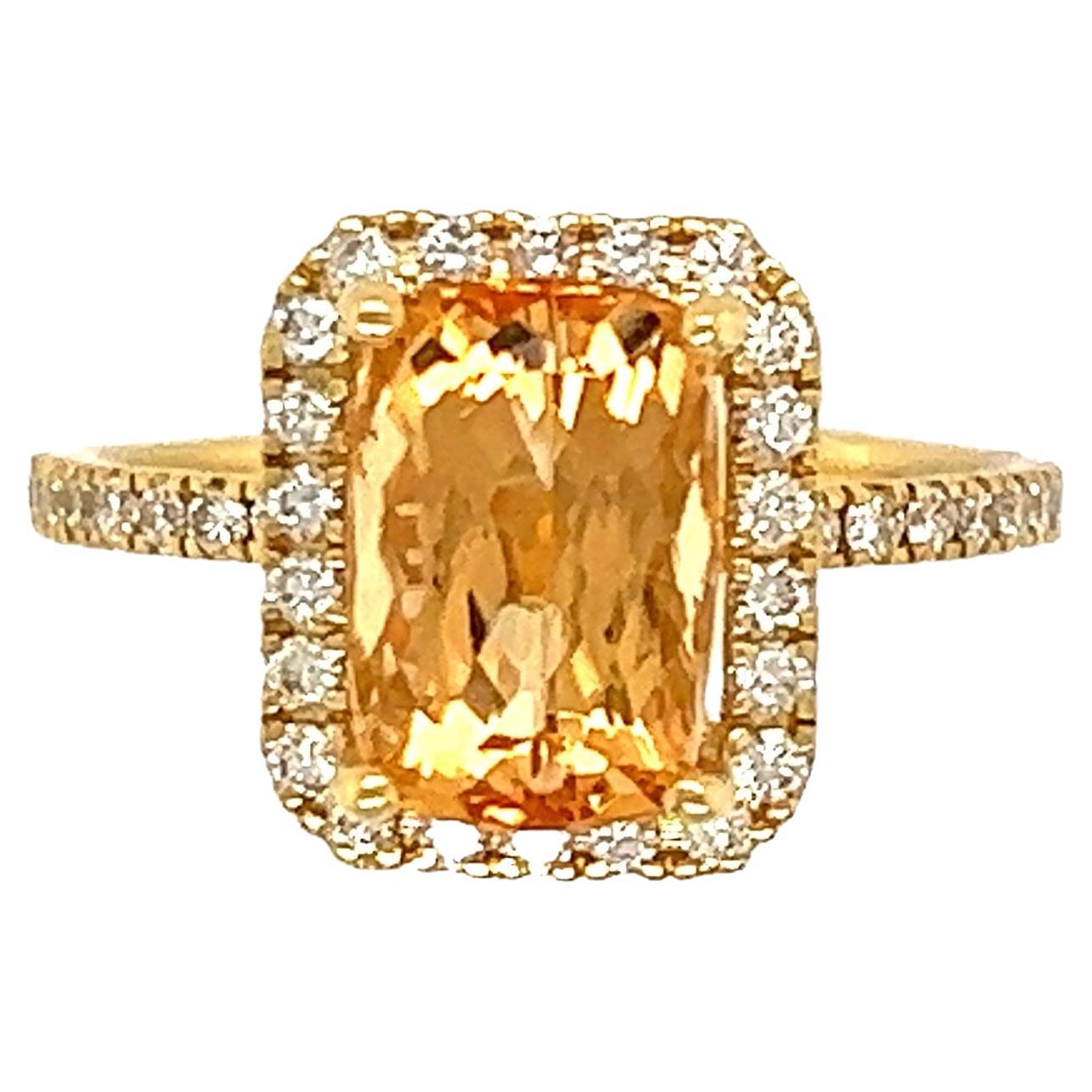 Imperial Topaz Diamond Gold Ring For Sale at 1stDibs | imperial topaz ...