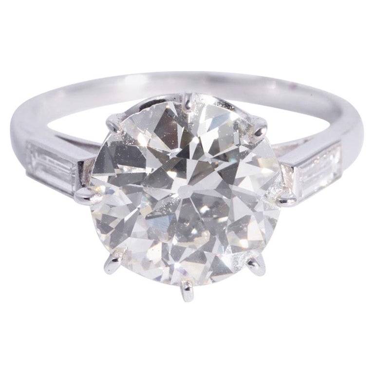 3.13 Carat Diamond Solitaire Engagement Ring at 1stDibs | 3.13 art nouveau