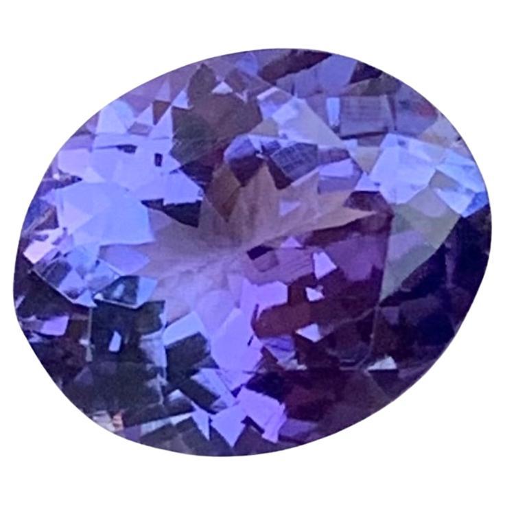 3.15 Carats Natural Loose Violet Blue Tanzanite Gemstone Oval Shape For ...