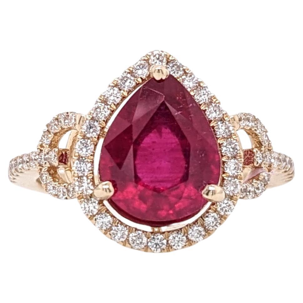 4.7ct Rutilated Quartz Ring w Earth Mined Diamonds in Solid 14K Gold ...