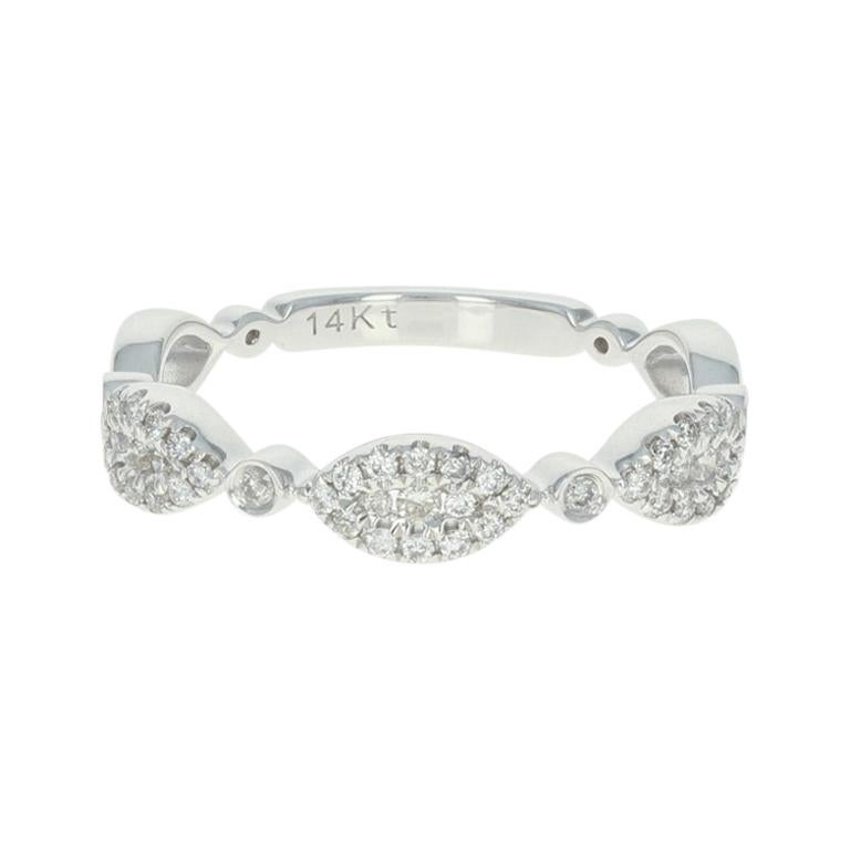 Ring in White Gold with Brilliant 14 Karat For Sale at 1stDibs