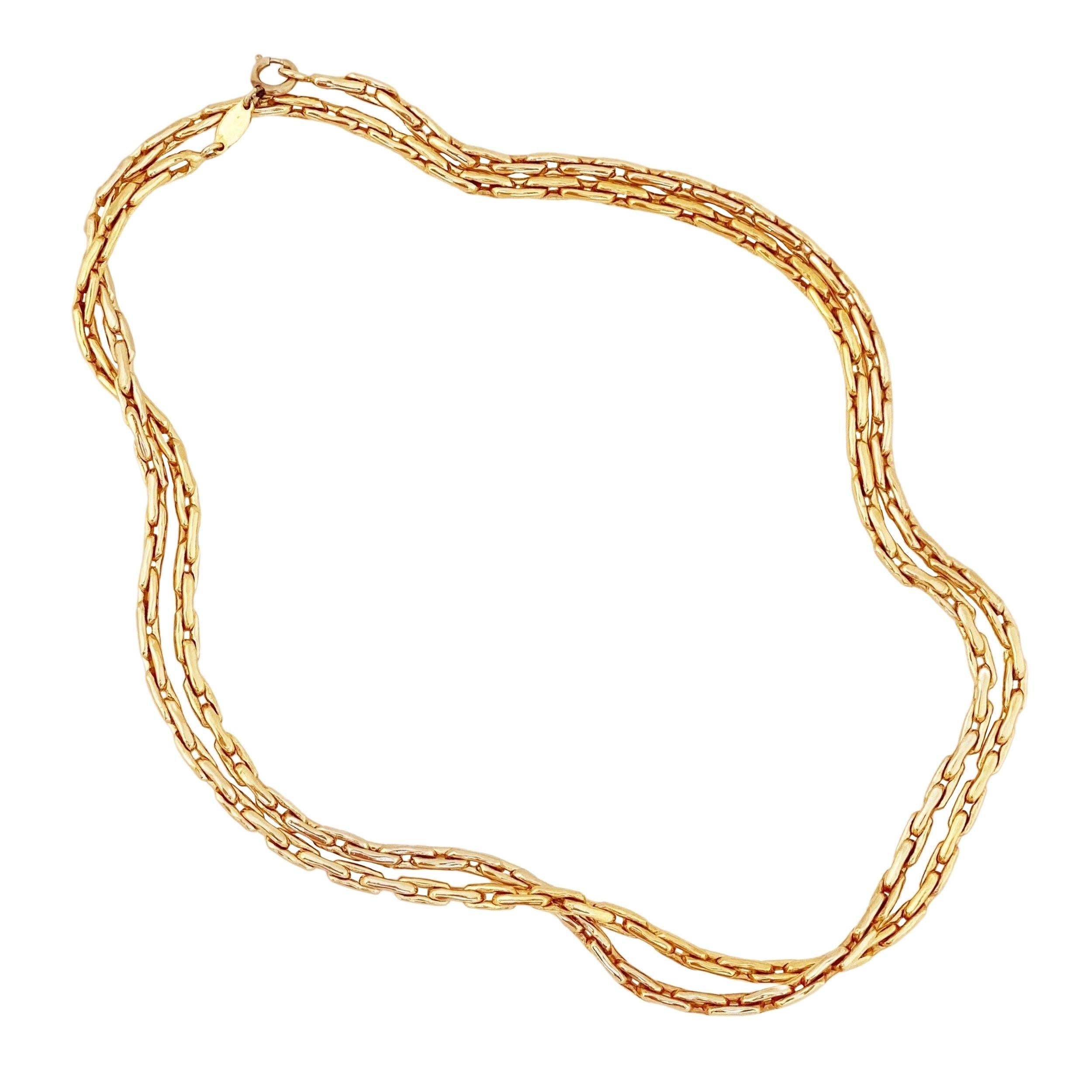 Chaumet Yellow Gold Link Chain Necklace, 1970s French at 1stDibs
