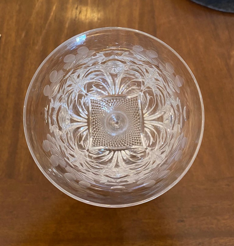 32 Pieces of Fine Crystal Service Antique English Floral Engraving ...