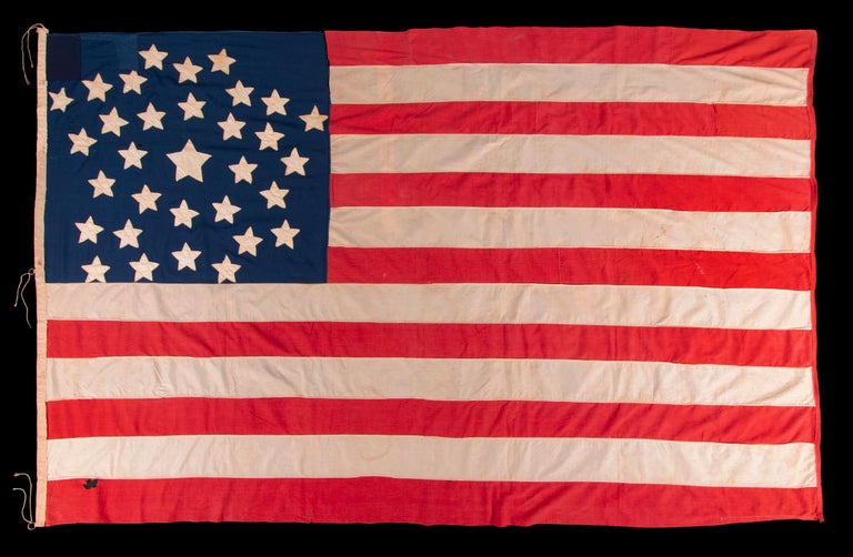 Antique American Flag, 32 Stars, Minnesota Statehood, ca 1858-59 For ...