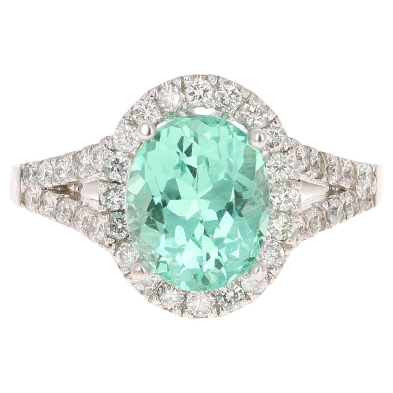 Getana and Co. Blue Apatite Diamond Ring For Sale at 1stDibs