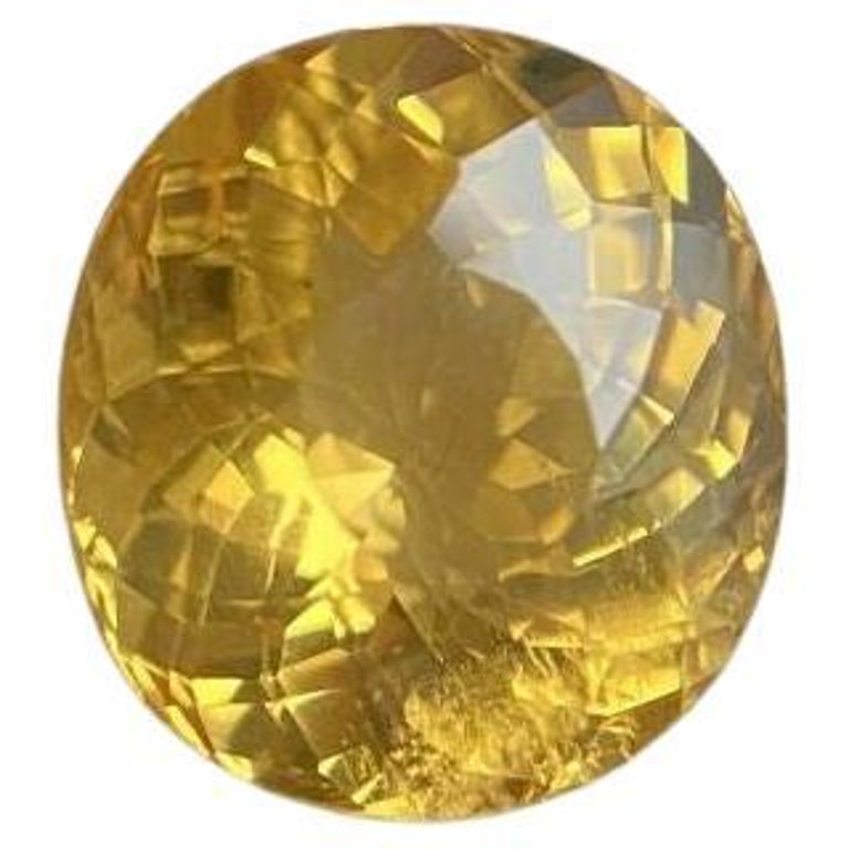 3.23ct Yellow Golden Heliodor Beryl Oval Cut Loose Gemstone at 1stDibs