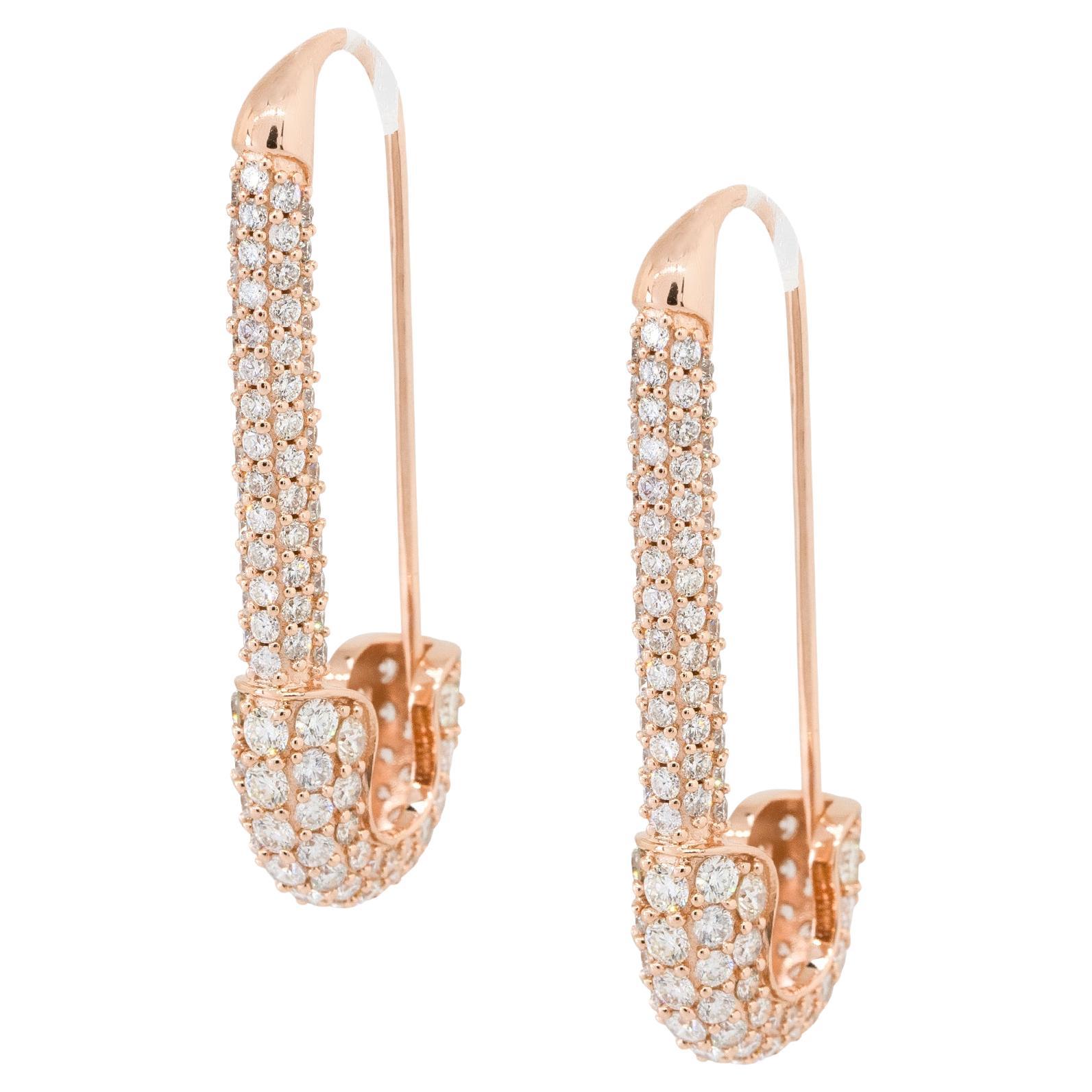 Safety Pin Earrings For Sale at 1stDibs