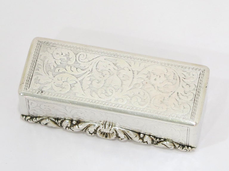 3.25" European Silver Gilt Interior Antique Austrian 1830-1839 Floral ...