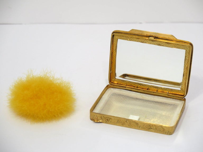 3.25 in - European Silver Gilt Enamel Antique Italian Beautiful Girl ...