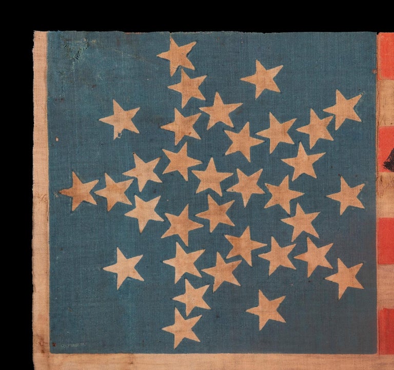 33 Star Parade Flag Made for the 1860 Campaign of Lincoln and Hamlin at ...