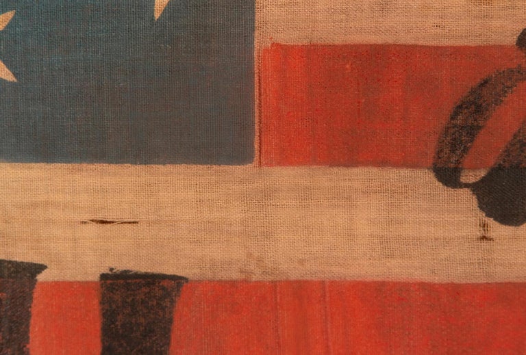 33 Star Parade Flag Made for the 1860 Campaign of Lincoln and Hamlin at ...