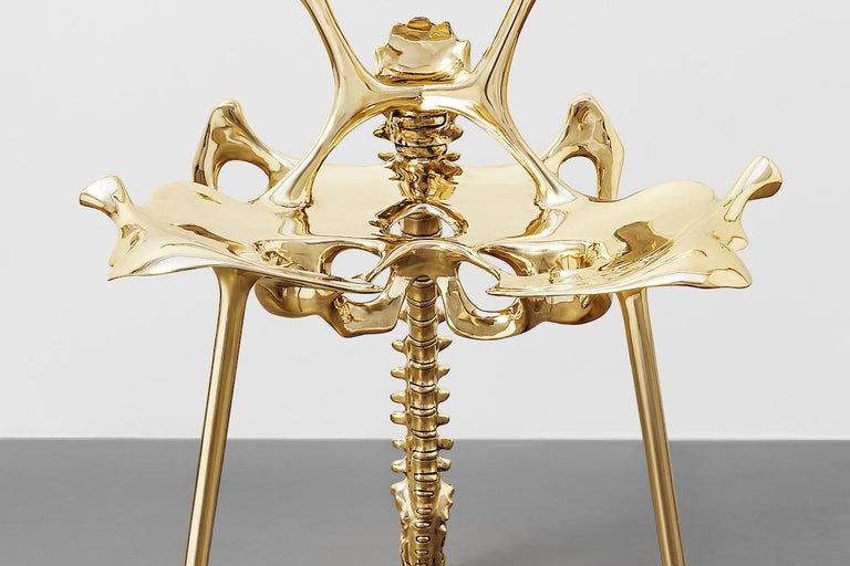 33 Step Lounge Chair Polished Brass by Zhipeng Tan For Sale at 1stDibs