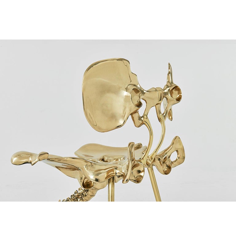 33 Step Tail Chair Polished Brass by Zhipeng Tan For Sale at 1stDibs