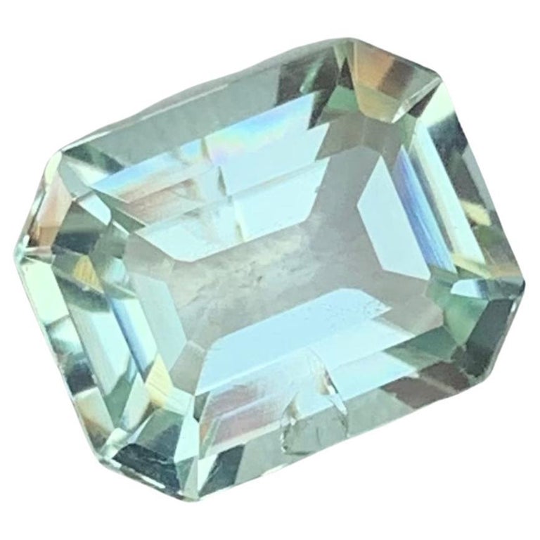3.30 Carat Natural Loose Light Mint Tourmaline Emerald Cut Shape from ...