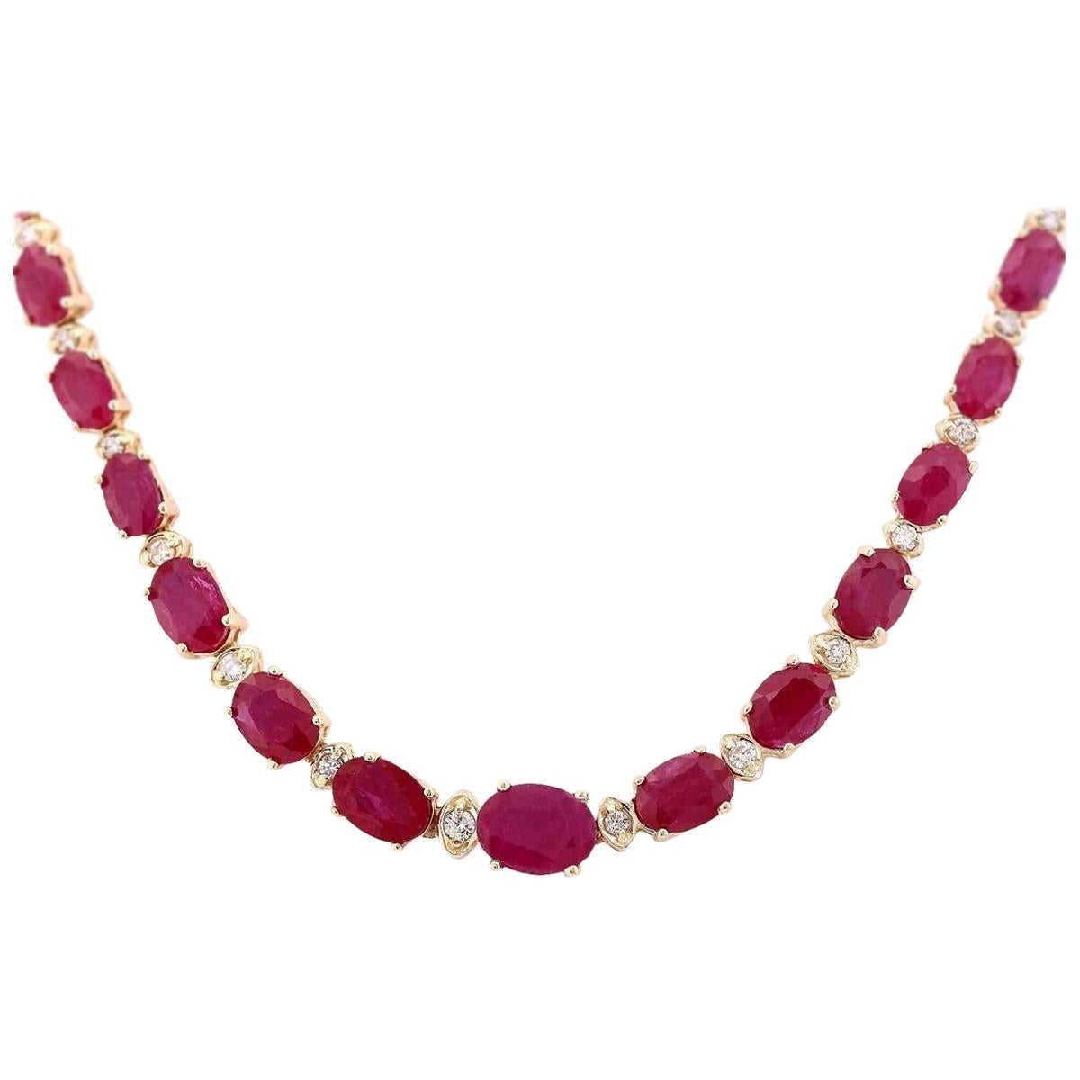 18 Karat 33.68 Carat Natural Top Gem Sapphire Diamond Necklace Best ...