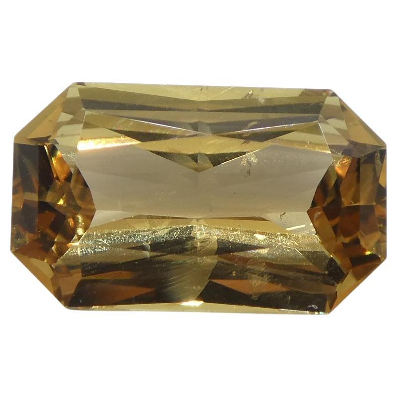 3.39ct Scissor Cut/Octagonal Orange-Yellow Peach Sapphire GIA Certified For Sale at 1stDibs