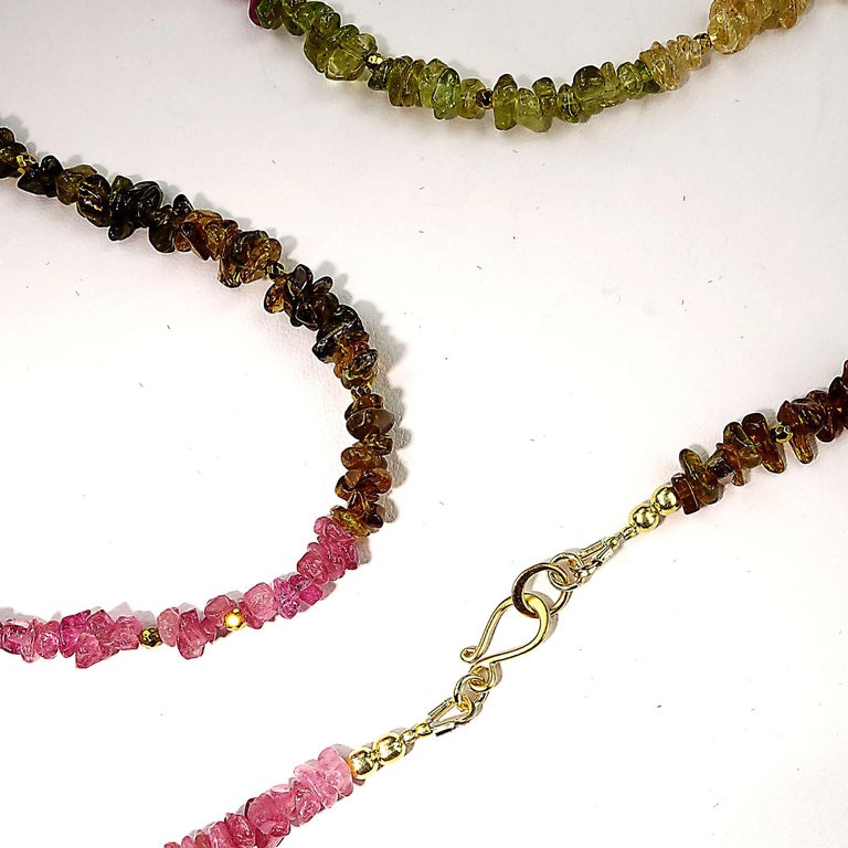 AJD Brazilian Gemstone Polished Chip Necklace For Sale at 1stDibs