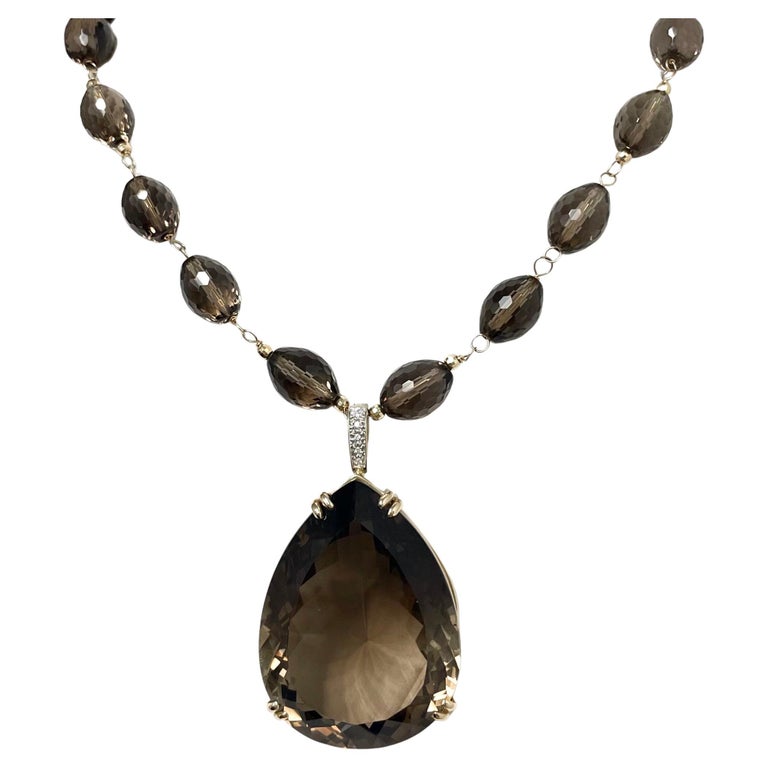 340 Carats Smoky Quartz Pendant Necklace For Sale at 1stDibs