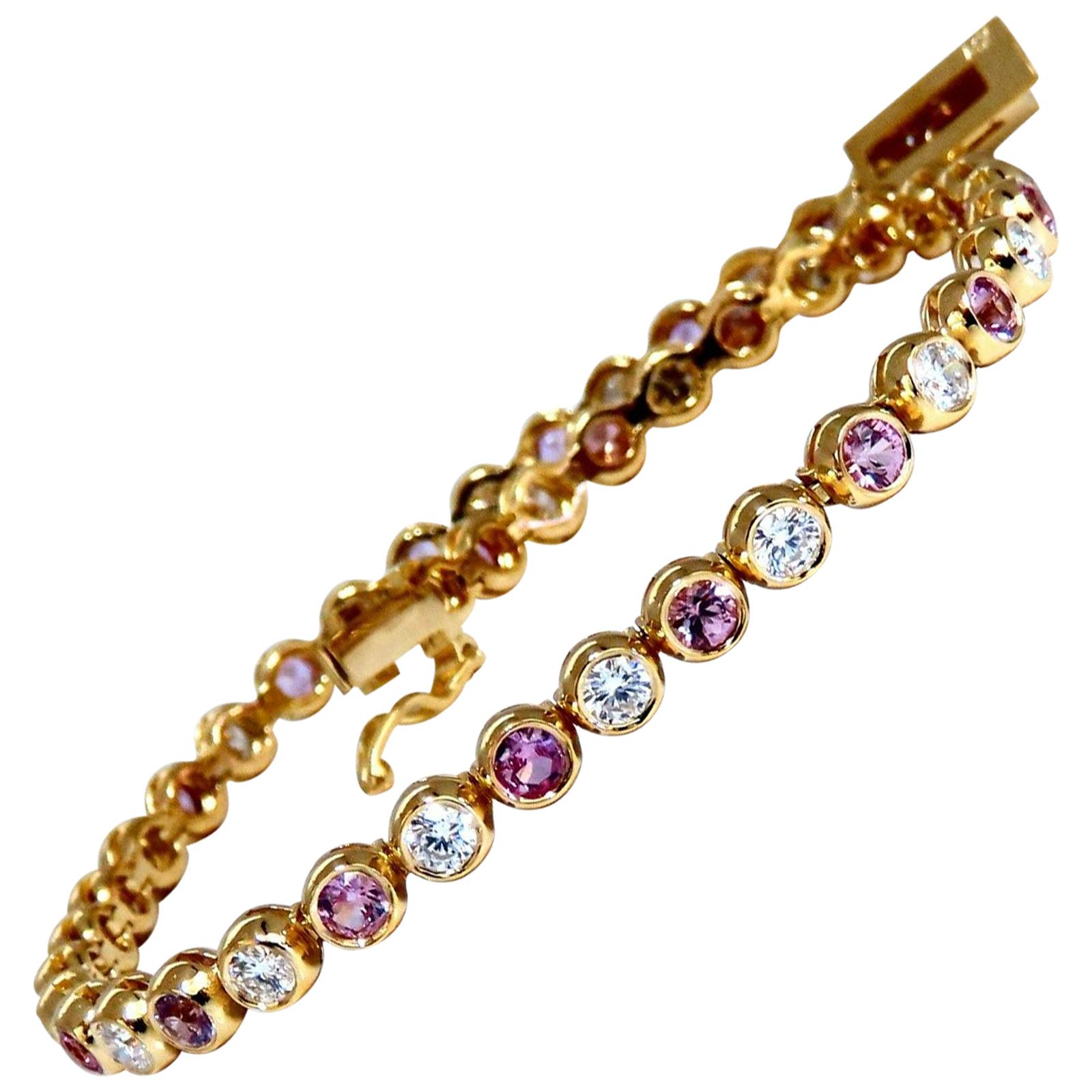 Natural Pink Diamond Bracelet - 40 For Sale on 1stDibs