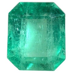 3.76ct Transparent Green Colombian Emerald 10.3x8.3mm Emerald Cut ...