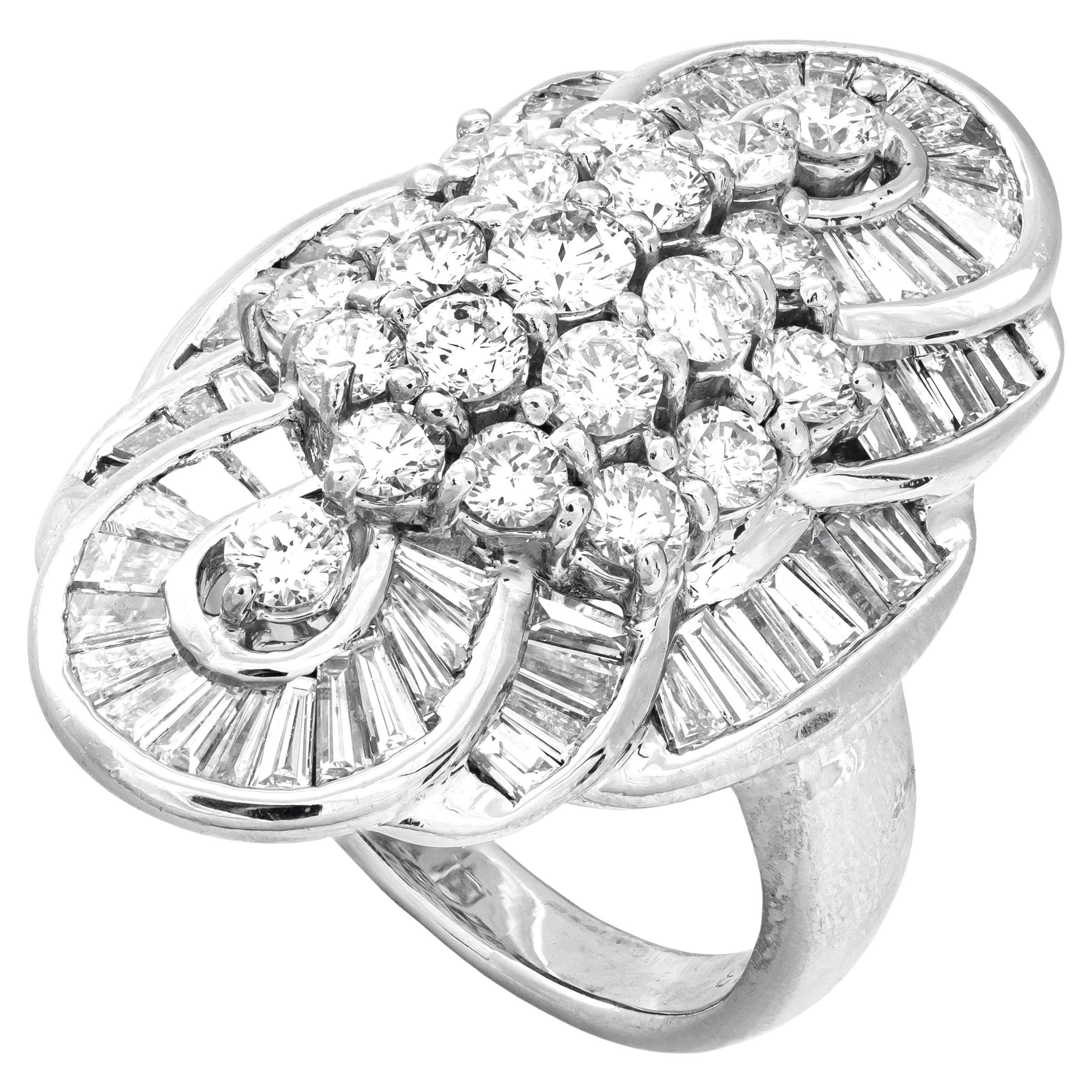 Diamond Natural Pearl Cluster Ring For Sale at 1stDibs