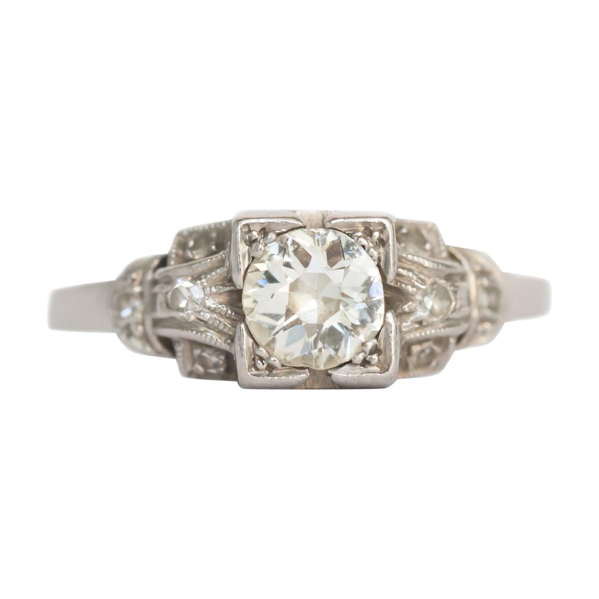 .35 Carat Diamond Yellow Gold Engagement Ring For Sale at 1stDibs
