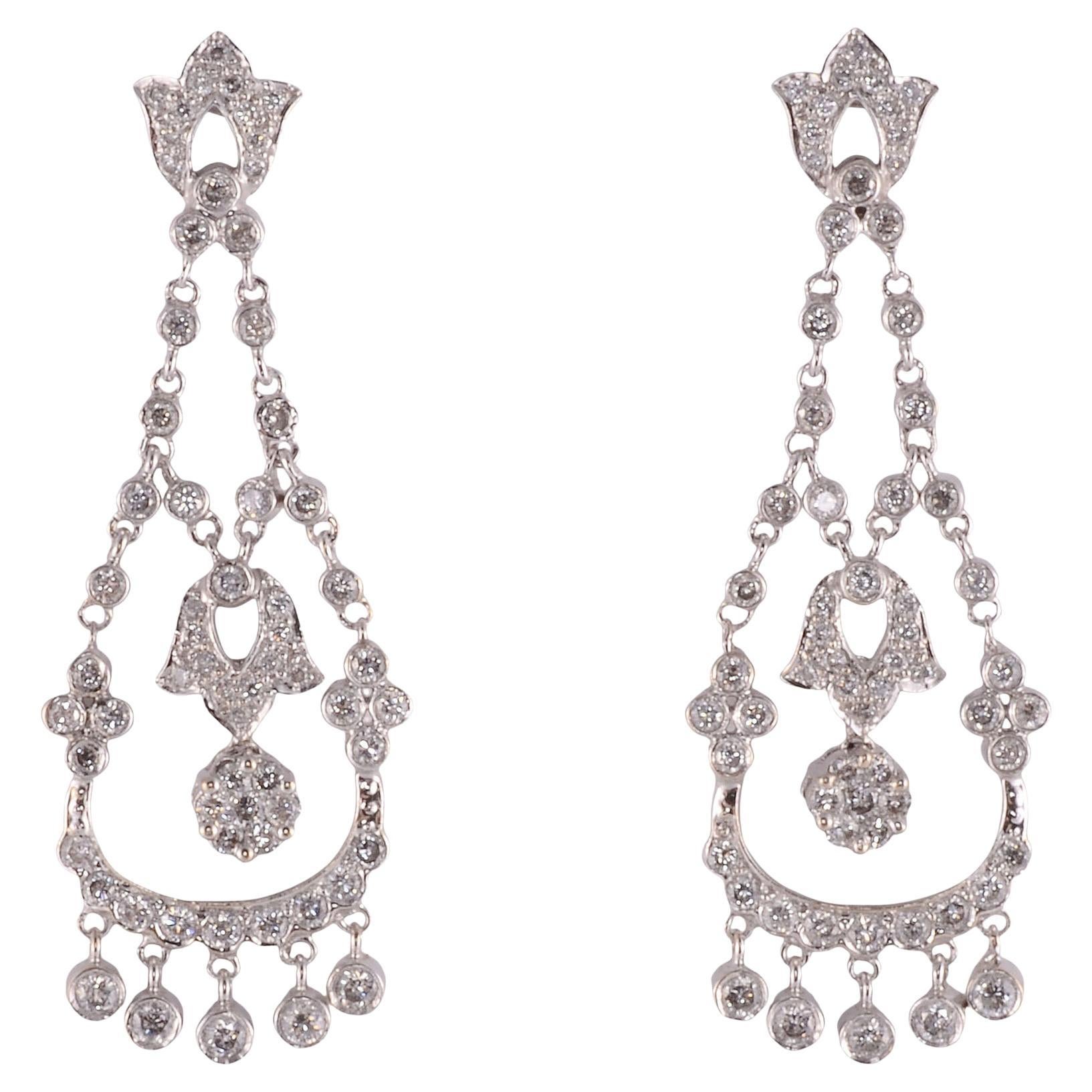 3.5 carat Multi-Shape Diamond Earrings For Sale at 1stDibs