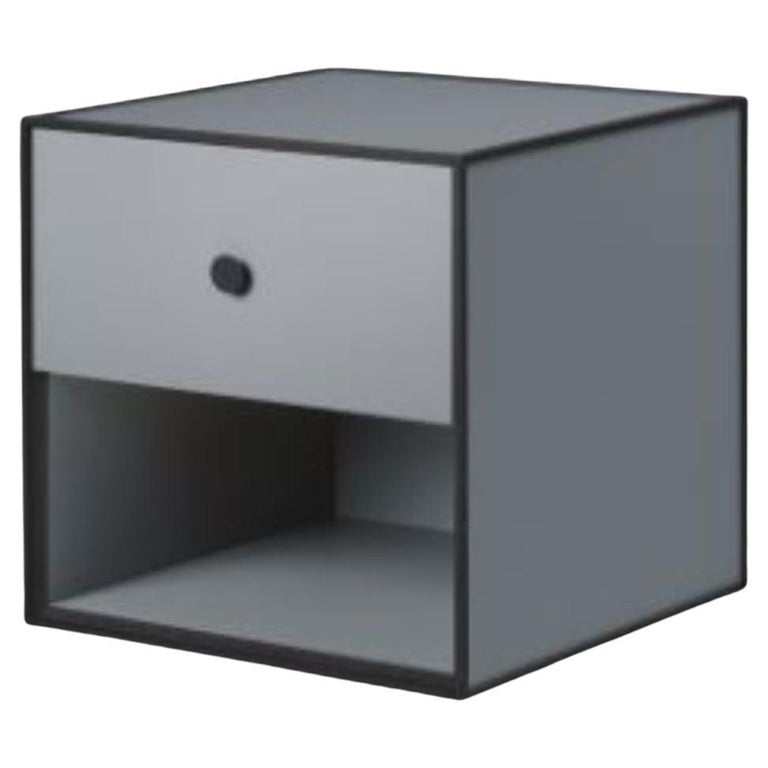 35 Dark Grey Frame Box with 1 Drawer by Lassen For Sale at 1stDibs