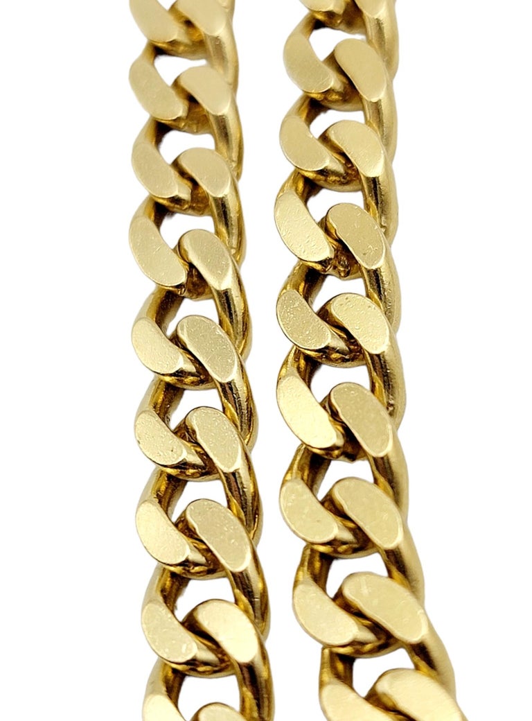 Cuban Link Necklace with Diamond Infinity Stations in 18 Karat Gold For ...