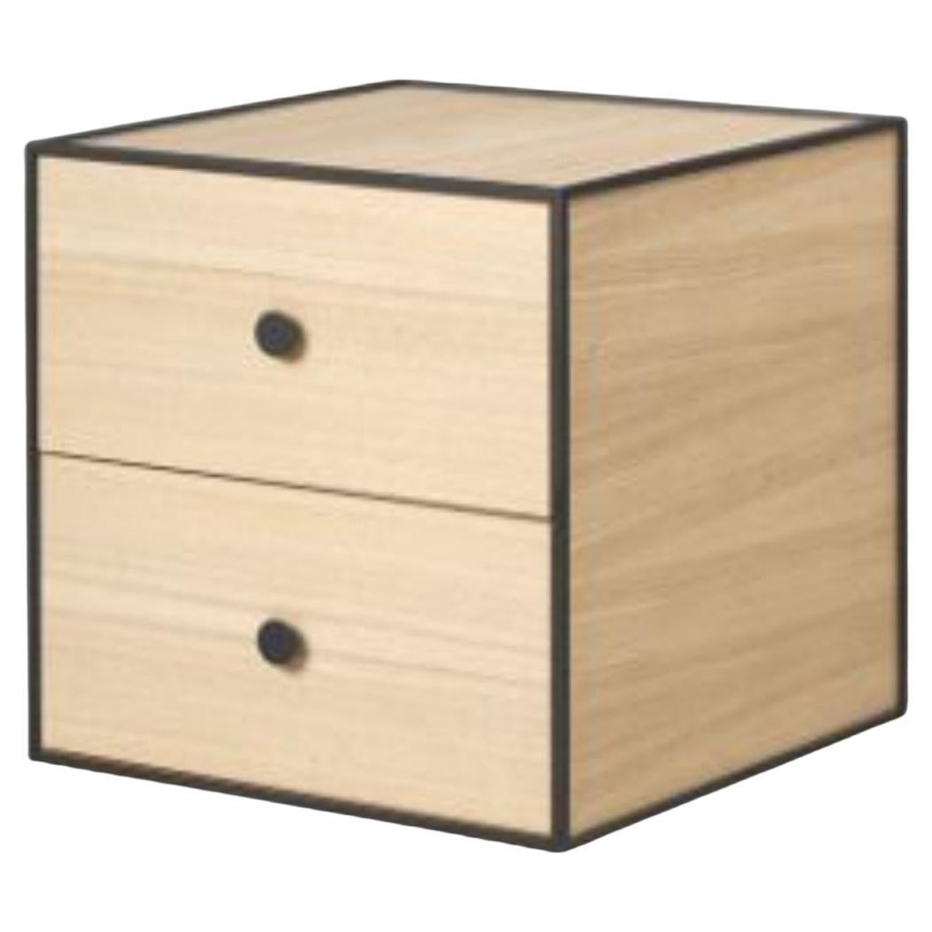 35 Oak Frame Box with 1 Drawer by Lassen For Sale at 1stDibs