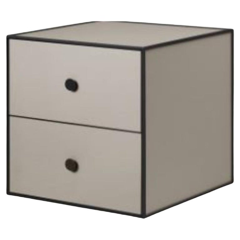 35 Sand Frame Box with 2 Drawer by Lassen For Sale at 1stDibs