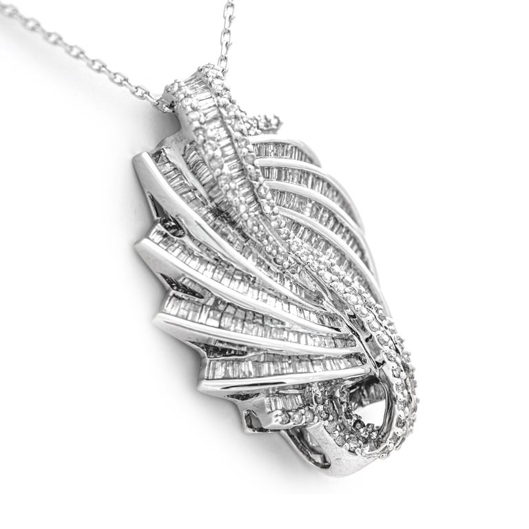 3.50 ct Natural White Diamonds Pendant For Sale at 1stDibs