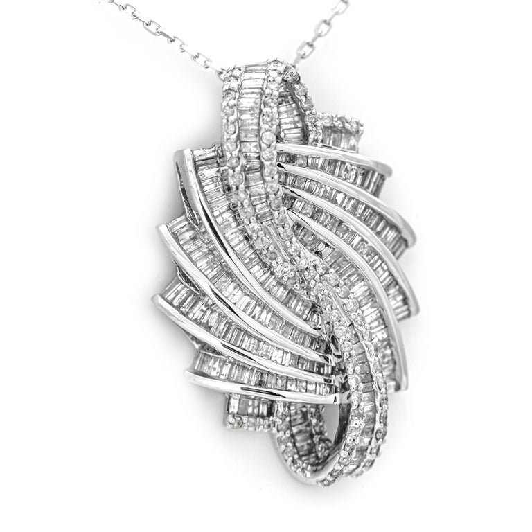 3.50 ct Natural White Diamonds Pendant For Sale at 1stDibs