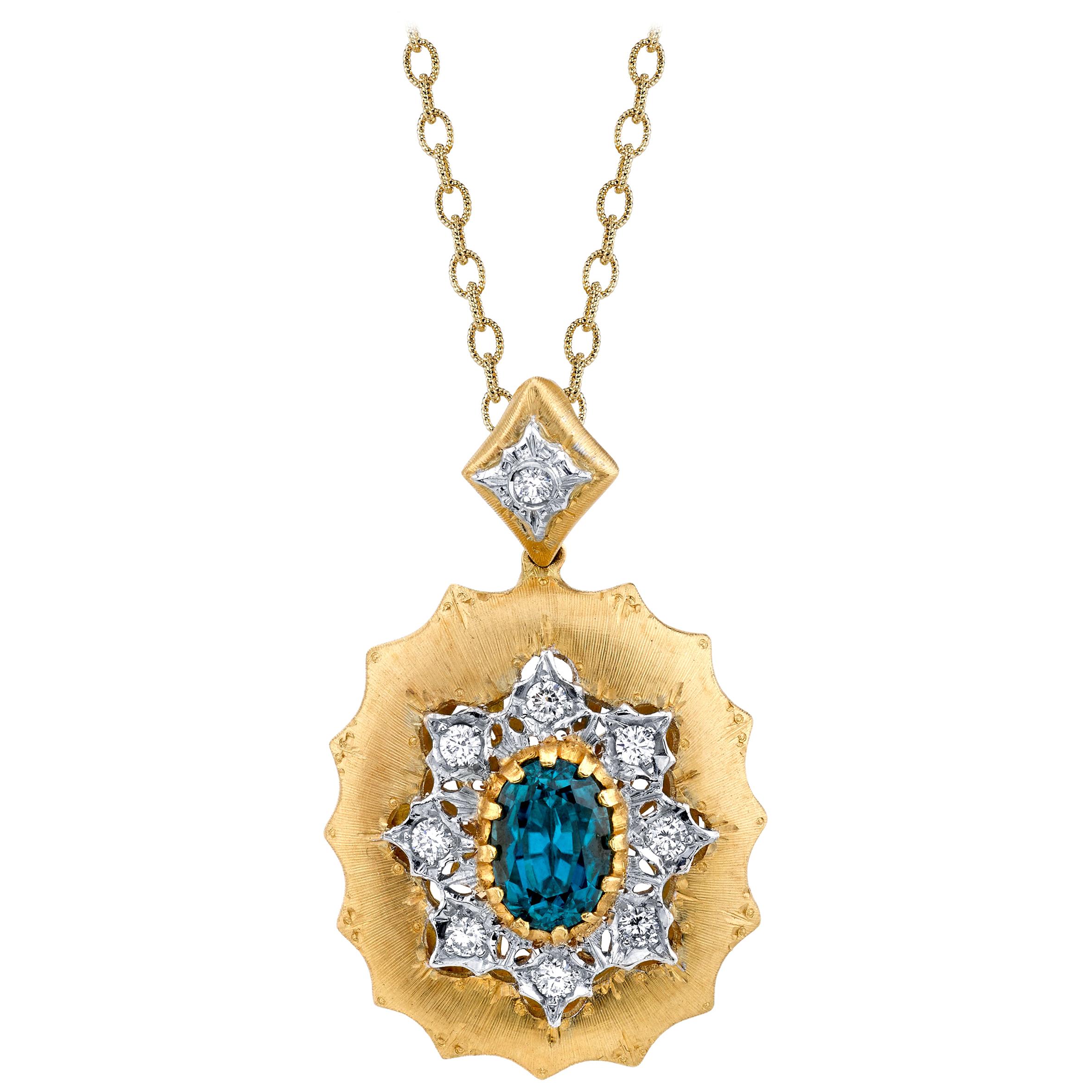12 ct. Golden Chrysoberyl, Blue Sapphire, Diamond, Yellow, White Gold ...