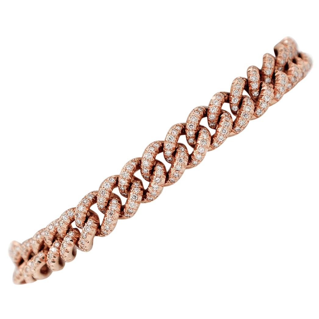 Jona Multiple Gem 18 Karat Rose Gold Chain Bracelet at 1stDibs