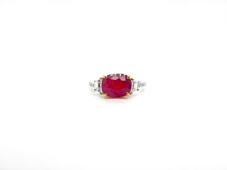 3.58 Carat GRS Certified Unheated Burmese "Mogok" Ruby and White ...