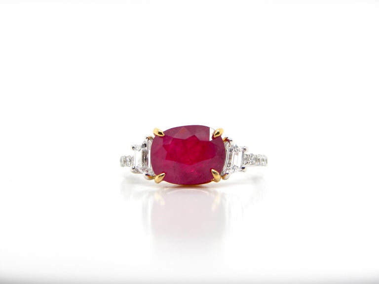 3.58 Carat GRS Certified Unheated Burmese "Mogok" Ruby and White ...