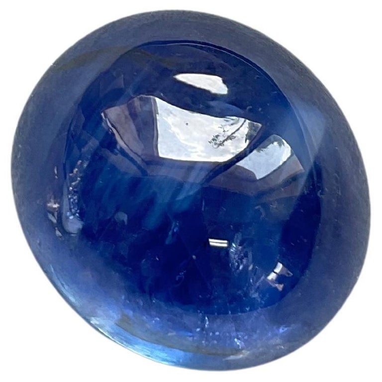Saphir bleu de Ceylan 35,85 carats, sans chaleur, pour la haute ...