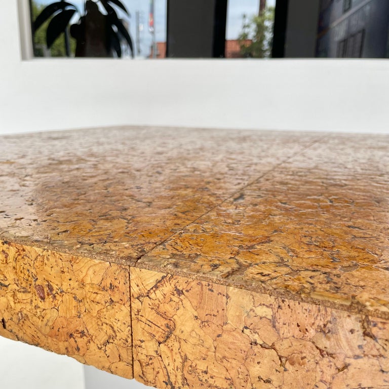 Cork and Chrome Table For Sale at 1stDibs | cork table top, cork and chrome