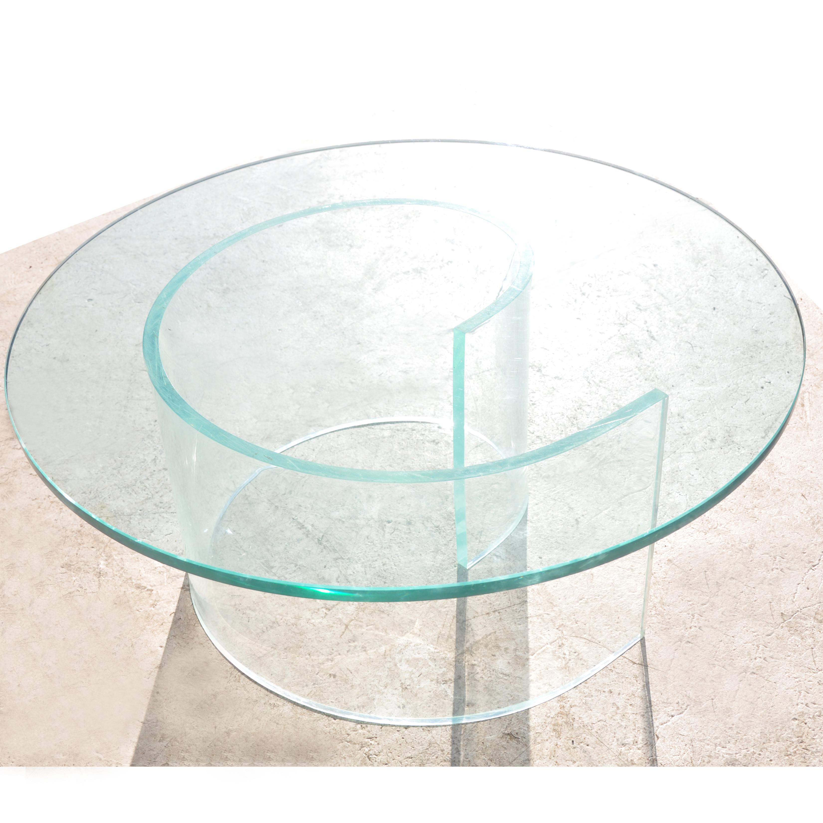 35.75in Glass and Acrylic Coffee Table at 1stDibs | glass table, small ...
