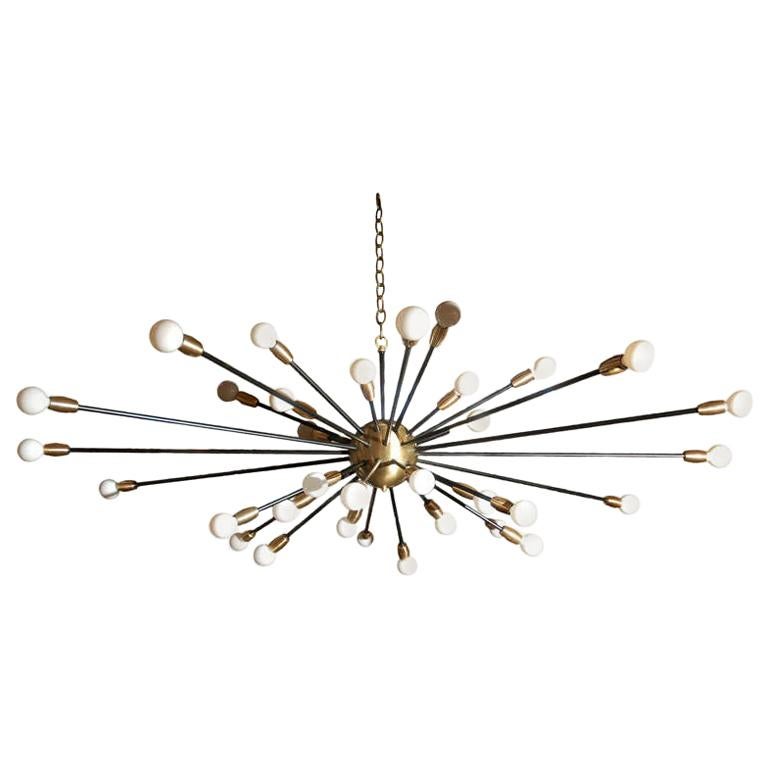 36 Light Brass Sputnik Light Fixture at 1stDibs