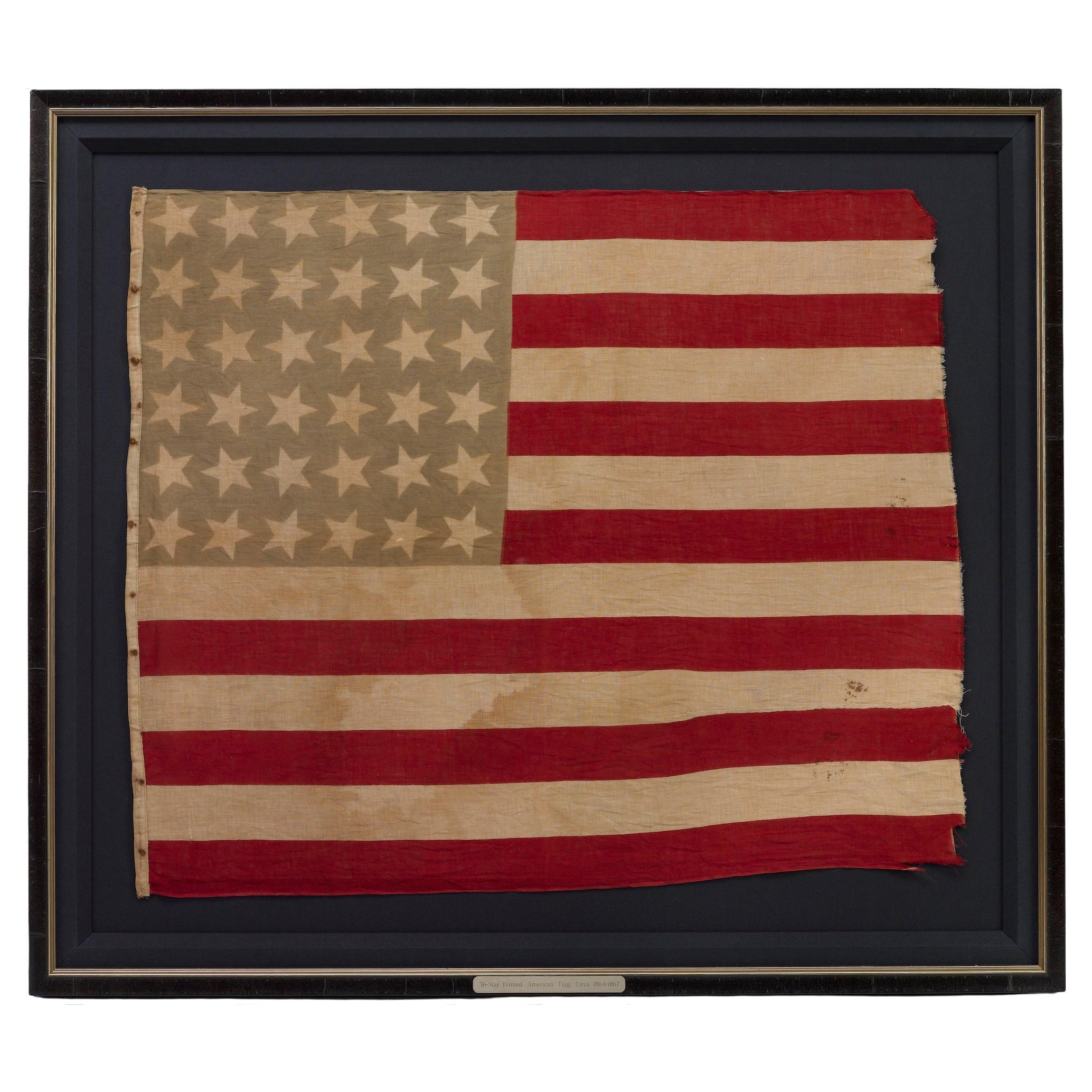 34-Star Civil War American Flag, Antique Great Star Pattern, circa 1861 ...