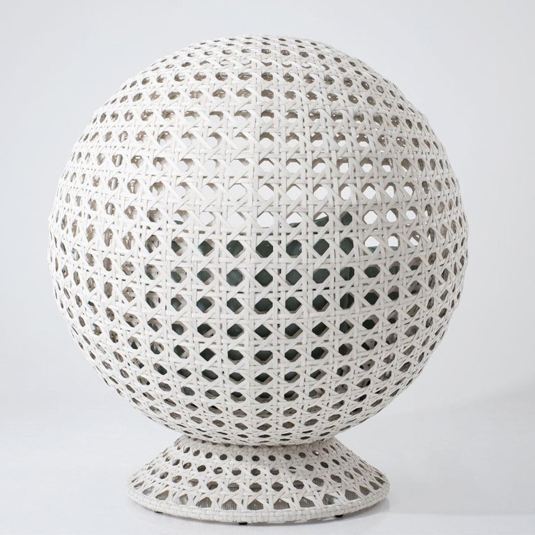 360° Rotating Outdoor Cocoon Chair in Open Cane Webbing For Sale at 1stDibs