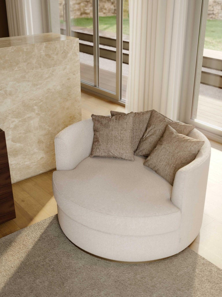 360° Rotating Oversized Armchair In Custom Velvet Colors For Sale at ...