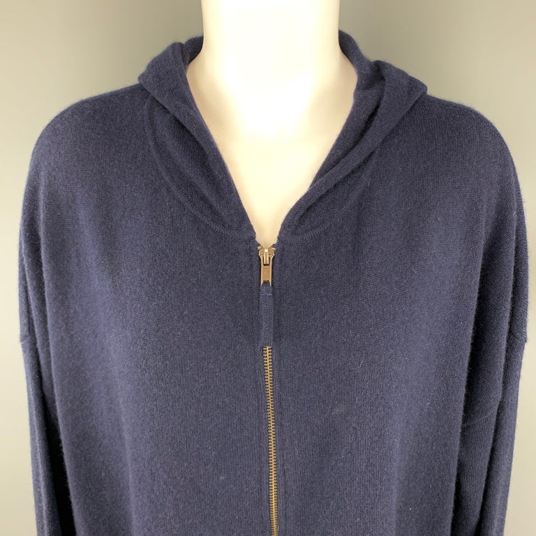 360 SWEATER Size M Navy Cashemere / Viscose Cardigan Sweater at 1stDibs ...