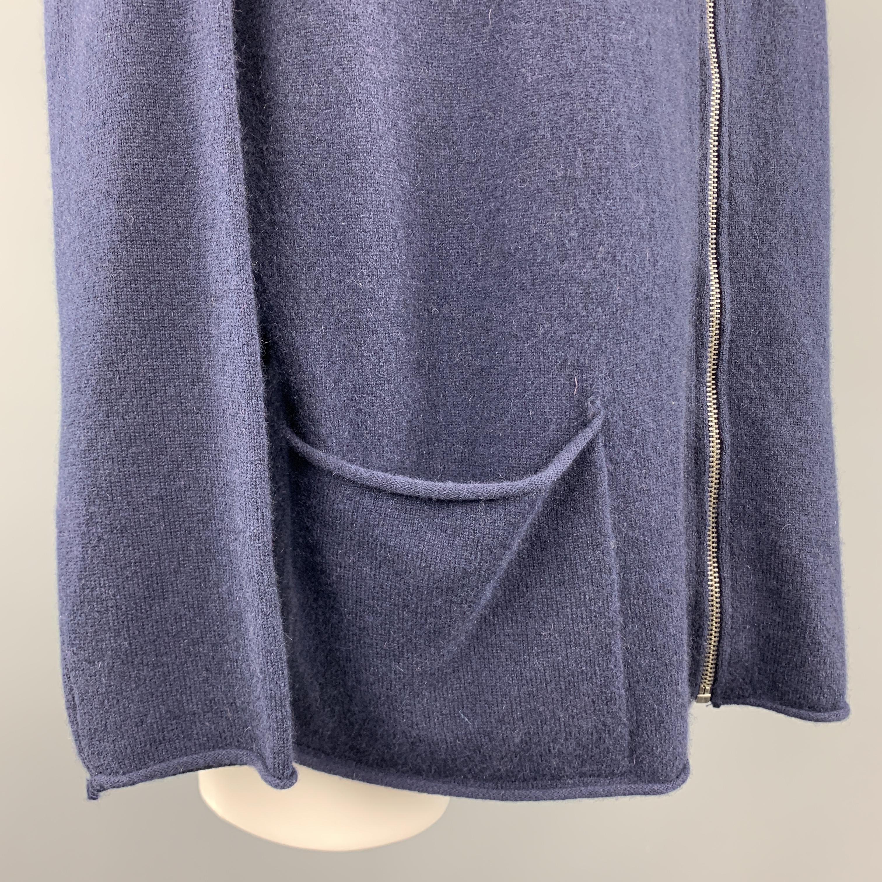 360 SWEATER Size M Navy Cashemere / Viscose Cardigan Sweater at 1stDibs ...