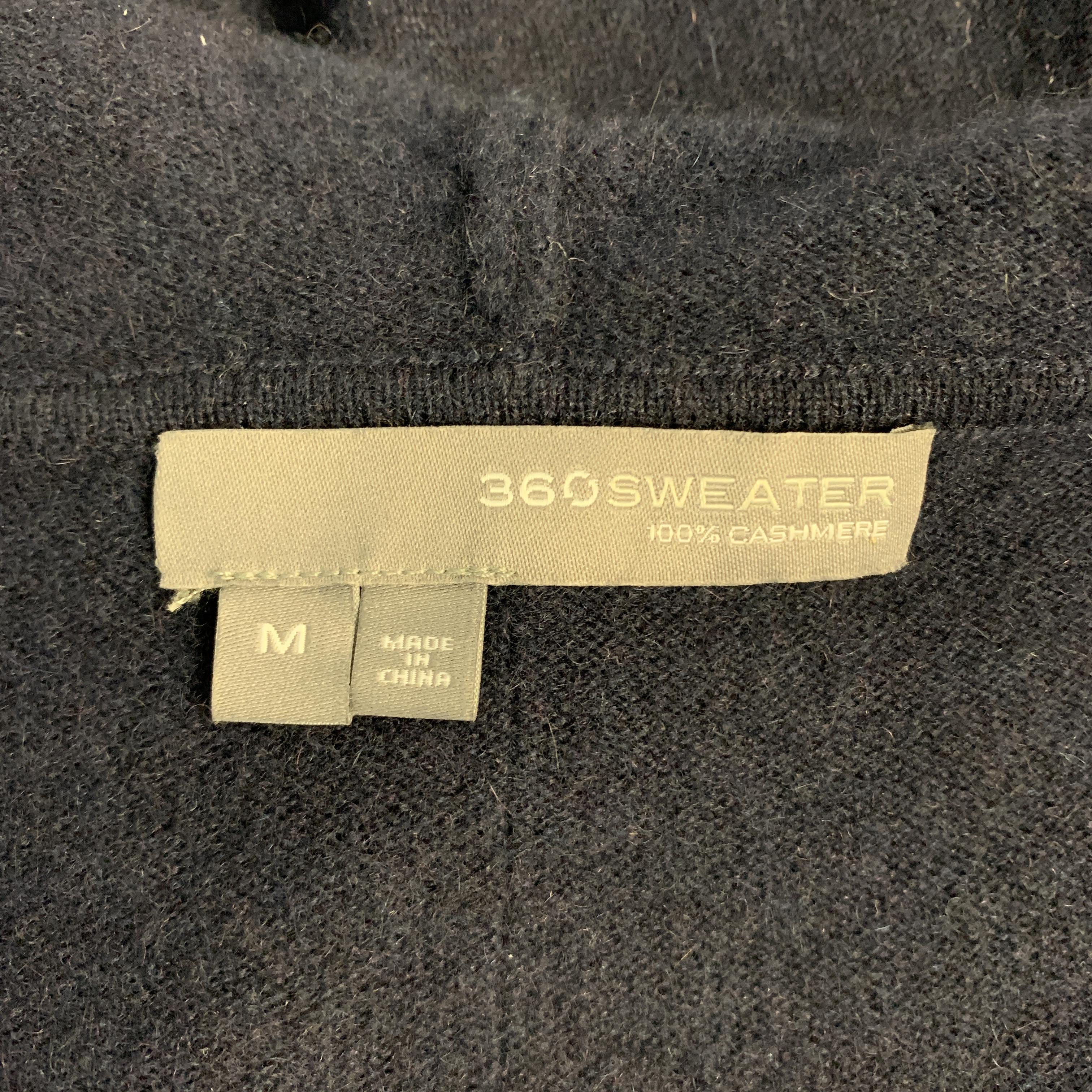 360 SWEATER Size M Navy Cashemere / Viscose Cardigan Sweater at 1stDibs ...